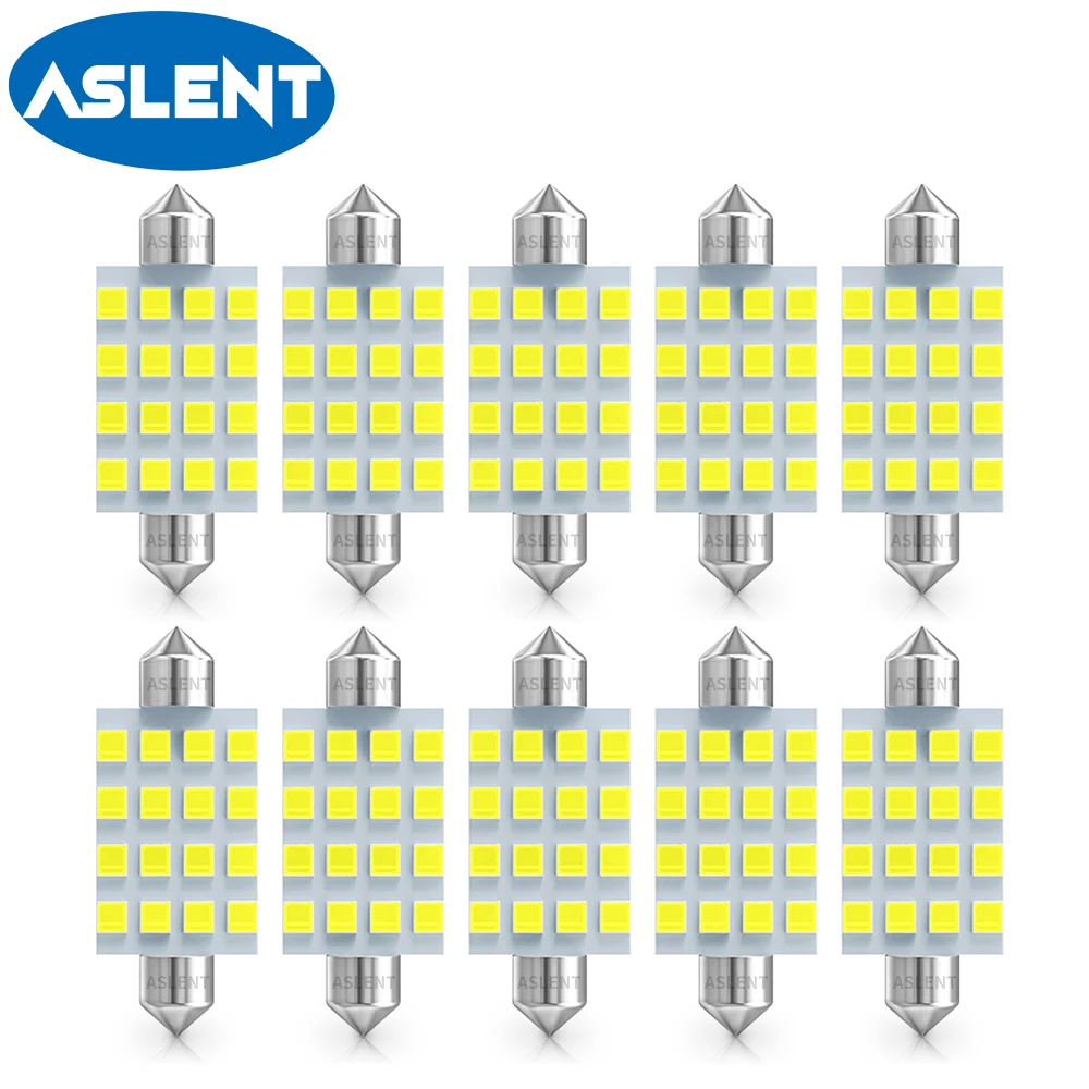 10pcs New Festoon 31mm 36mm 39mm 41mm Led Bulb C5w C10w C3w Super Bright Car Dome Light Canbus ...