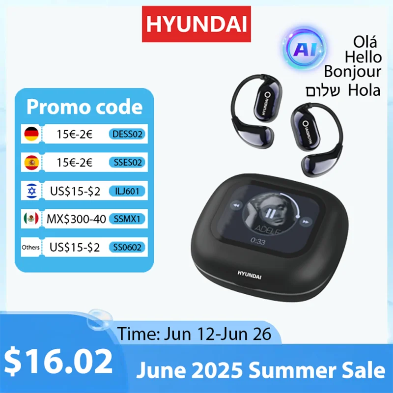 Language Translator Earbuds ERAZER XP6 AI Translation Earbuds Real Time ...