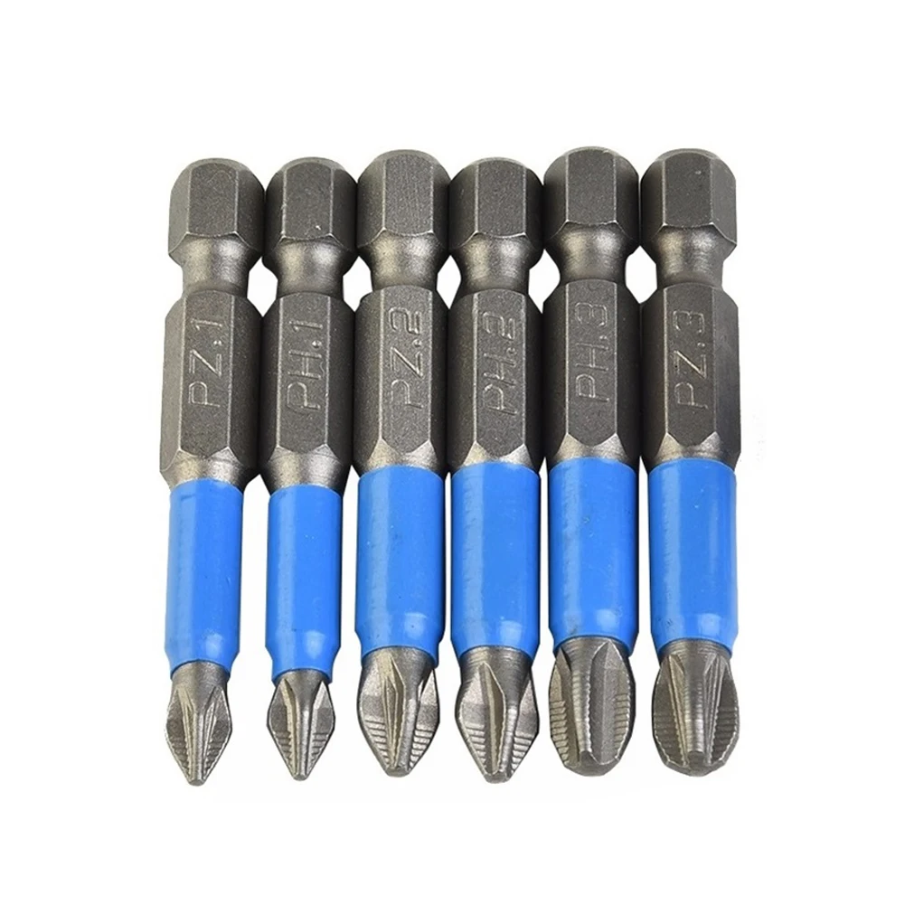 Non-slip Screwdriver Bit Set Electric Impact 50mm PH1/PH2/PH3/PZ1/PZ2 ...