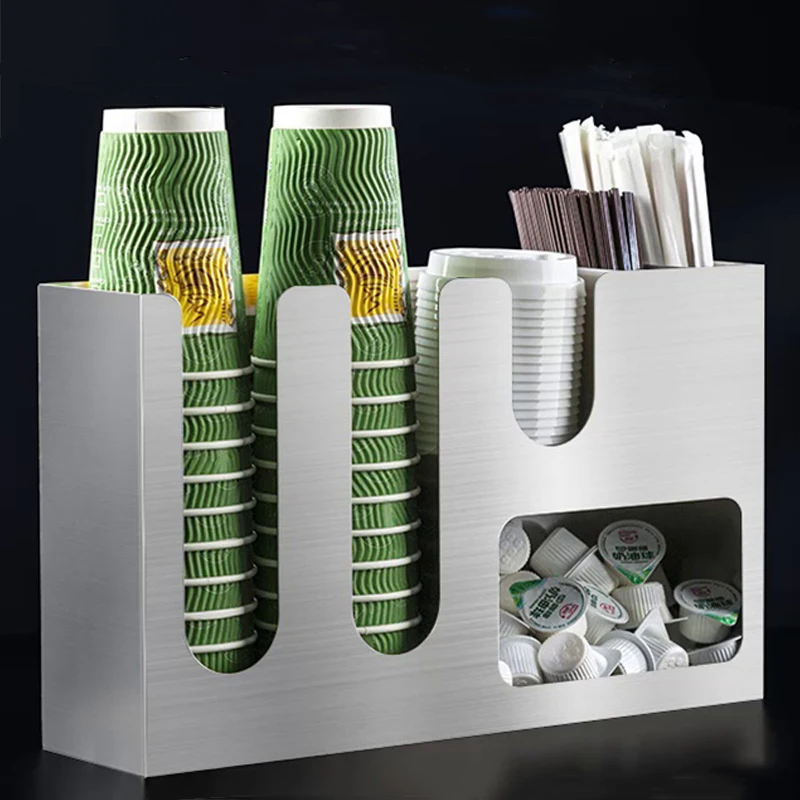 Multifunctional-Paper-Cup-Holder-Black-Acrylic-Paper-Towel-Straw-Cup ...