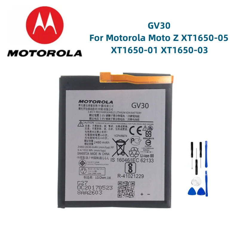 100-Original-2630mAh-GV30-SNN5972A-Battery-For-Motorola-Moto-Z-XT1650 ...