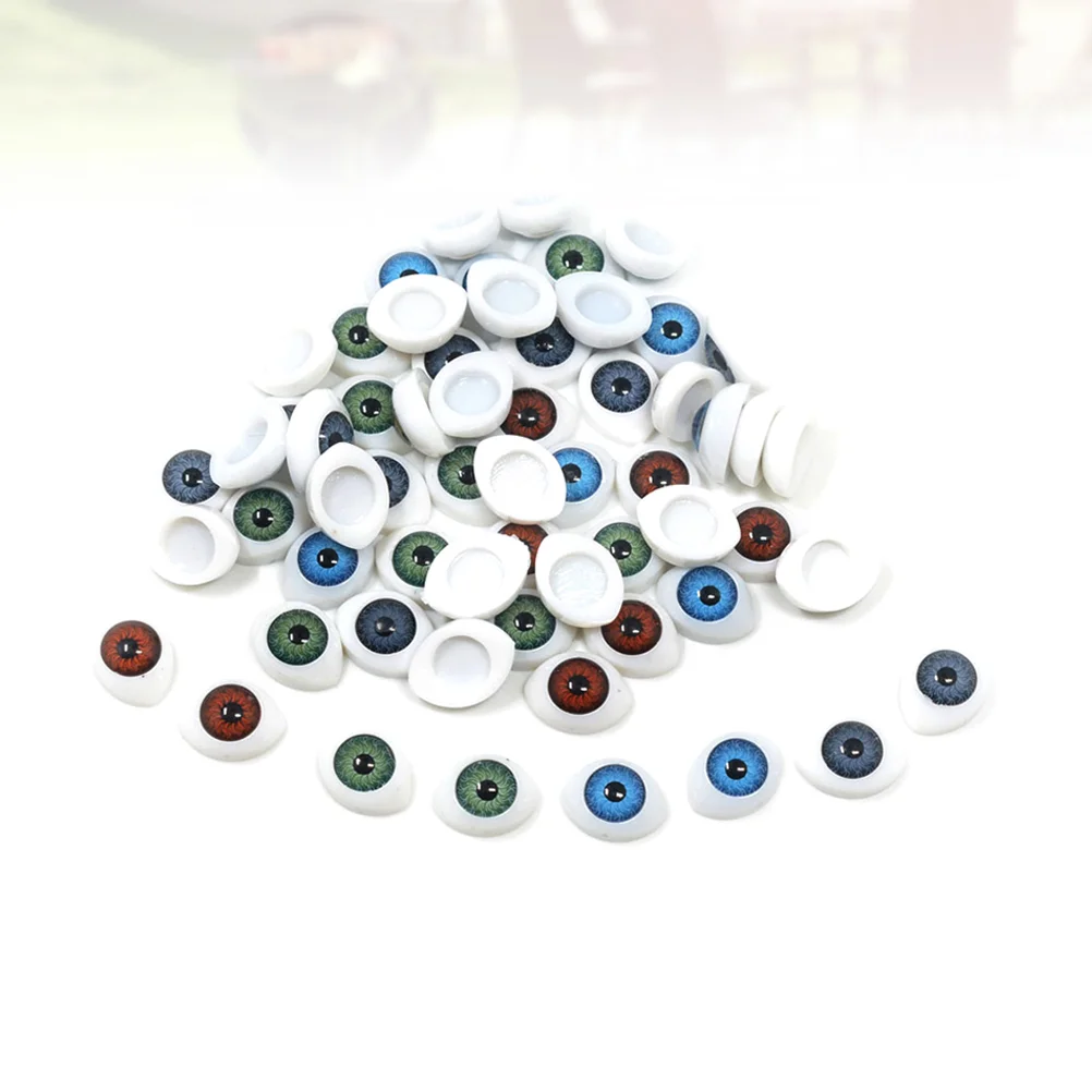 2-Pack-of-120PCS-Eyes-Material-Plastic-Oval-Glass-Eyes-Home-D-cor ...