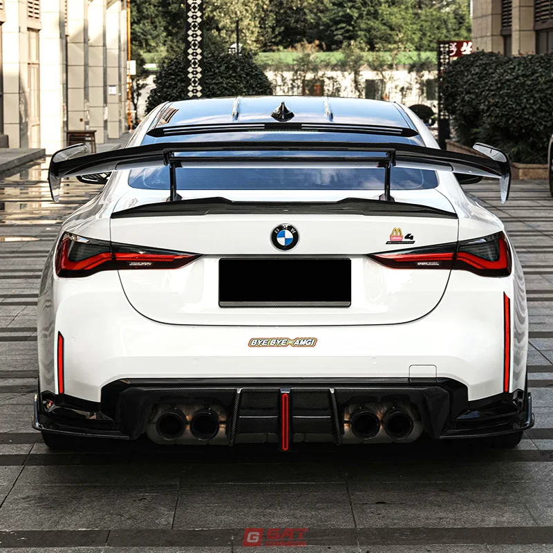 For BMW M2 M3 M4 G87 G80 G82 AT-R3 Style Rear Spoiler Dry Carbon Fiber ...