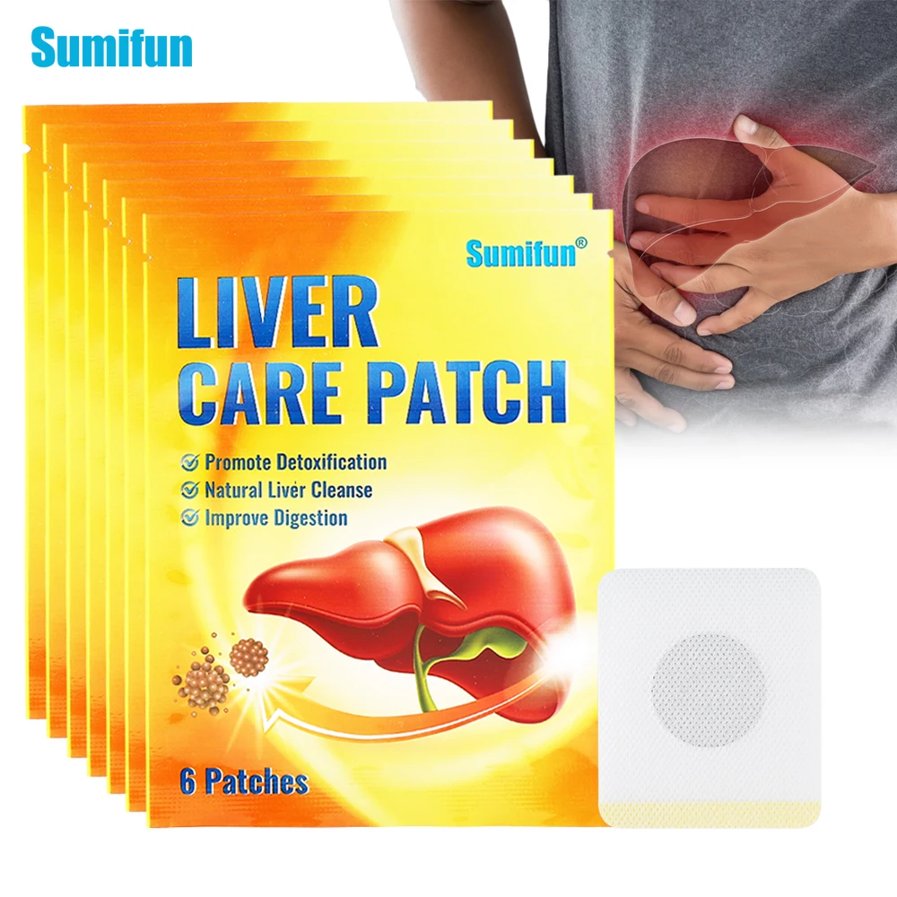 50Pcs/box Liver Care Patches Natural Liver Cleanse Body Detox Sticker ...