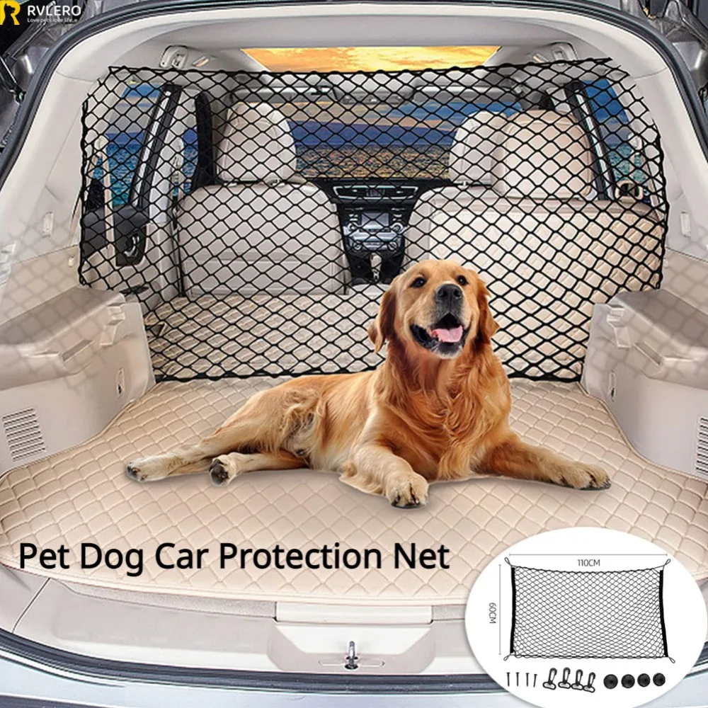Car Trunk Fence Pet Dog Isolation Protective Net Sturdy Durable Elastic ...