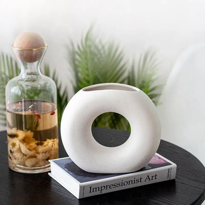 home-interior-design-ceramic-circle-vase-mordern-home-decoration-for ...