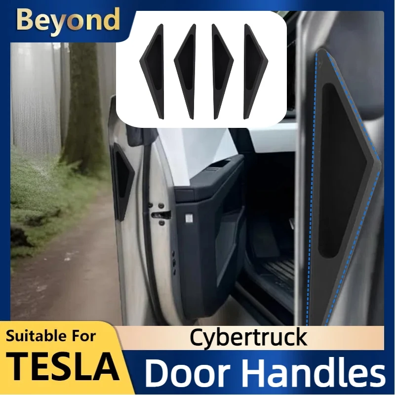 For-Tesla-Cybertruck-Door-Handles-2024-4pcs-Silicone-Fingerprint ...