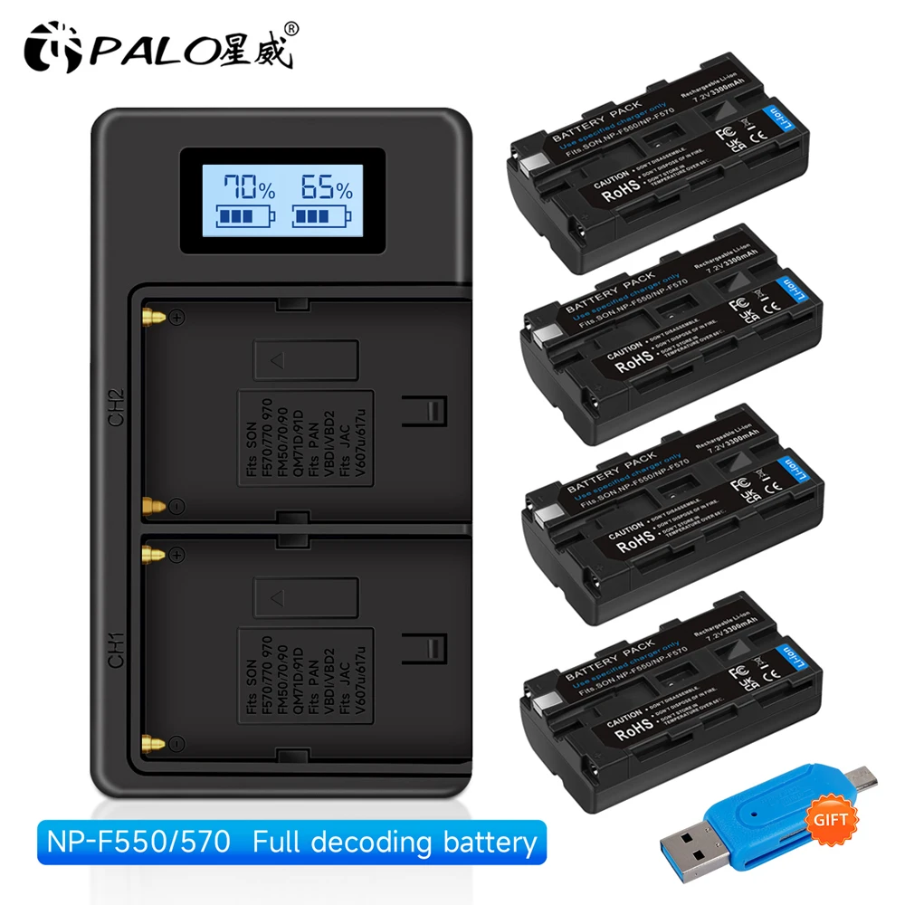 PALO-NP-F550-NP-F330-NP-F550-NP-F330-Camera-Battery-LCD-Dual-USB ...