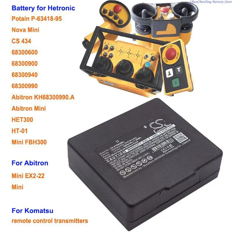 Cameron-Sino-2000mAh-Battery-HE900-for-Hetronic-HET300-HT-01-Mini ...