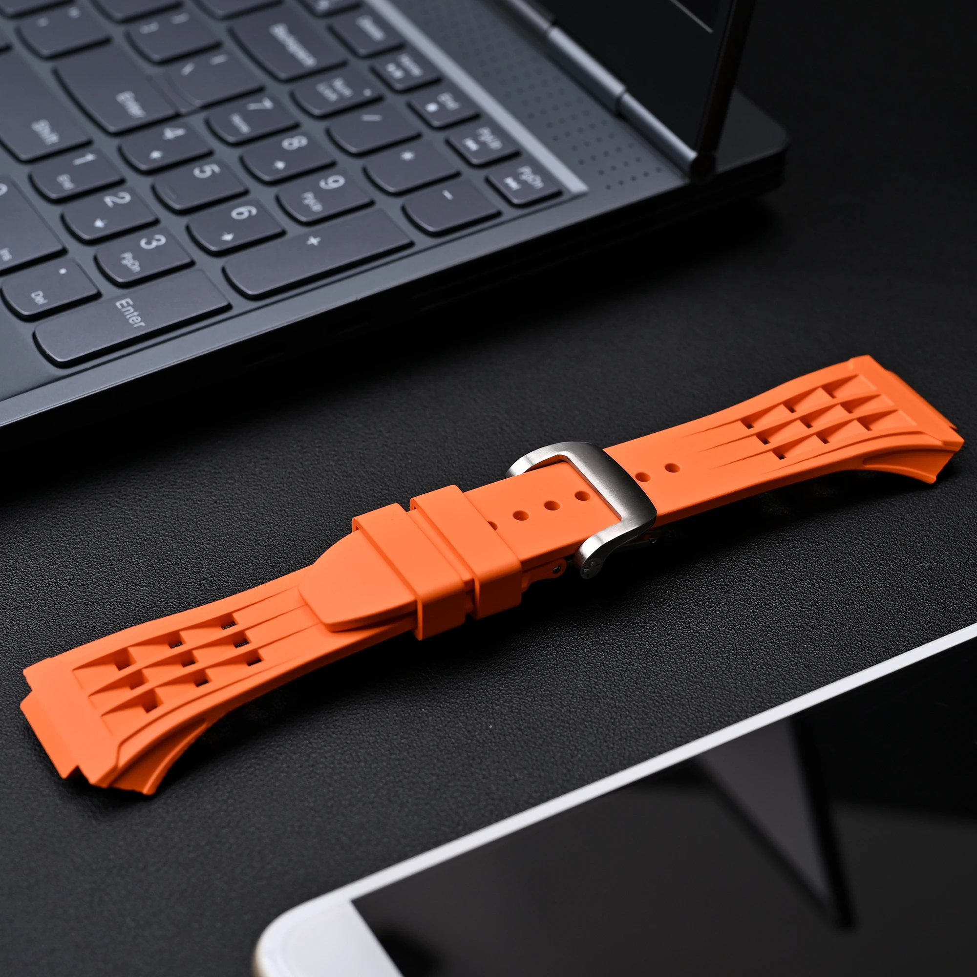 Luxury-Soft-Silicone-Starp-Modification-Kit-Rubber-Strap-Band-for-Apple ...