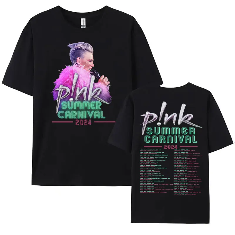 P!nk Pink Singer Summer Carnival 2024 Festival WORLD Tour Tee Shirt ...