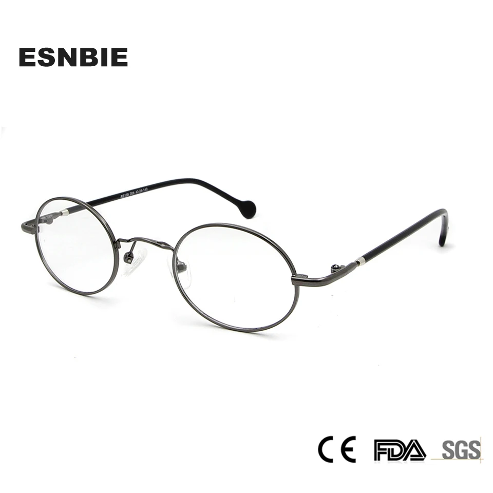 ESNBIE-Small-Black-Circle-Glasses-Men-Metal-Round-Optical-Frame-Women ...