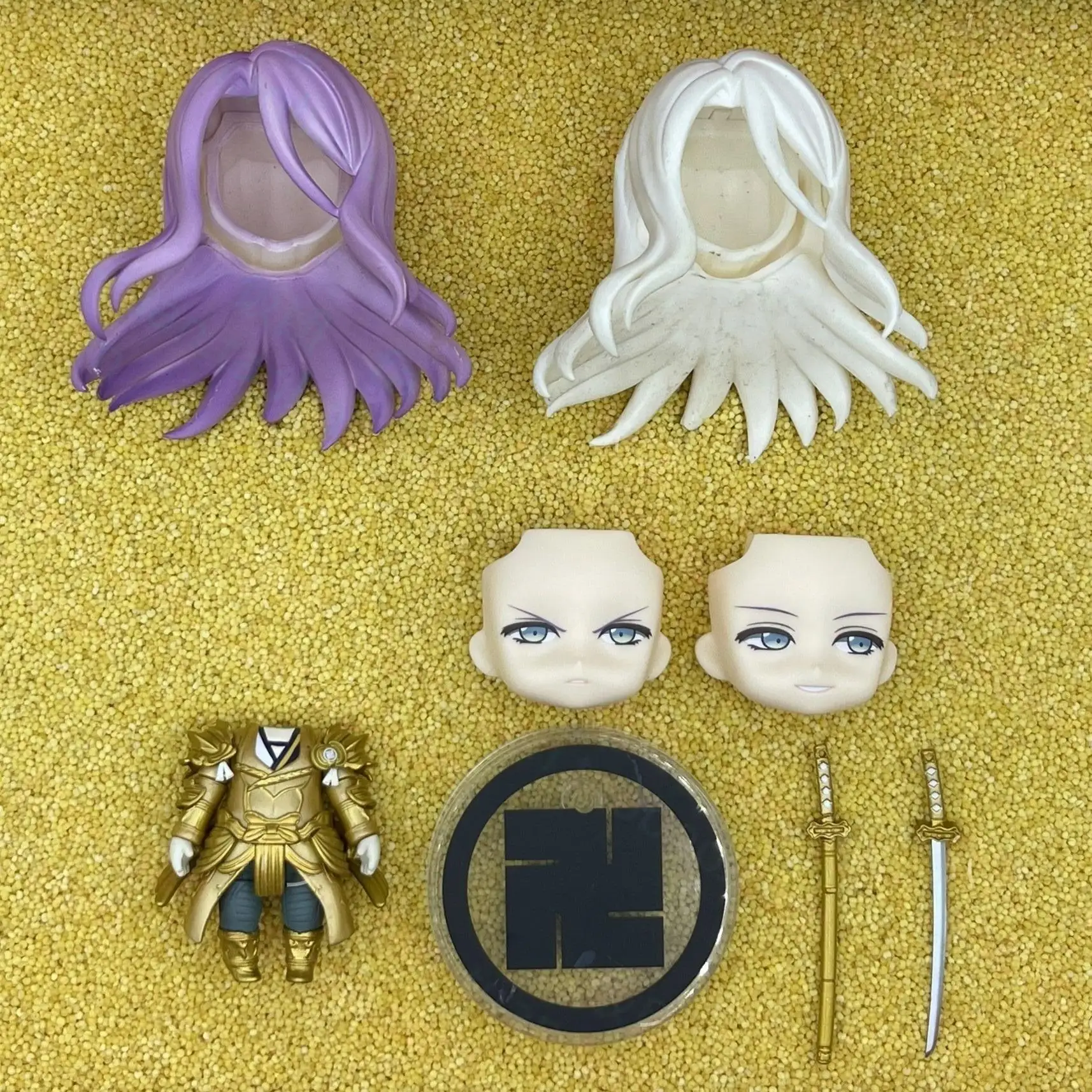 fengxuhehuche GSC Clay Man Face doll face hair doll accessories ...