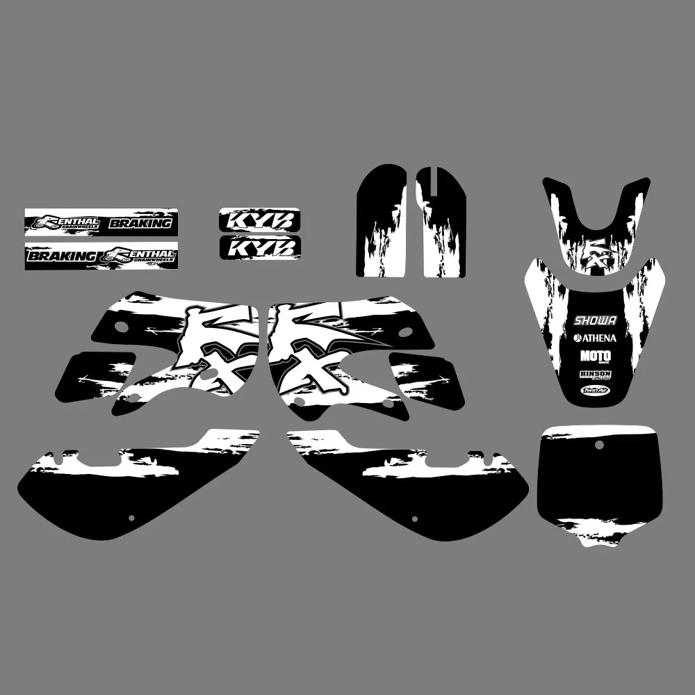 Motocross Team Graphics Background Sticker Decal Kits For KAWASAKI KX65 ...