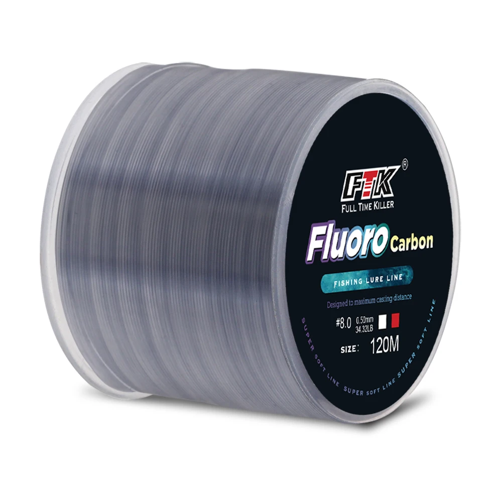 120M-Fluorocarbon-Coating-Fishing-Line-0-20mm-0-60mm-7-15LB-45LB-Carbon ...