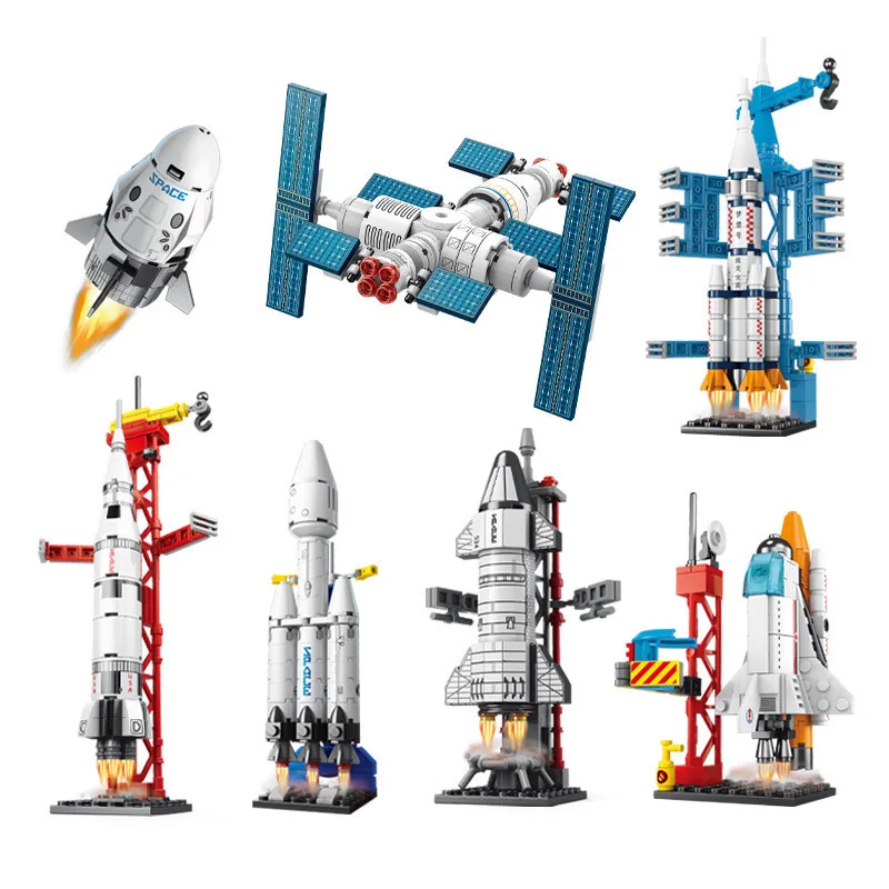 Moc-Mini-Aviation-Manned-Rocket-Model-Building-Blocks-Space-Aerospace ...