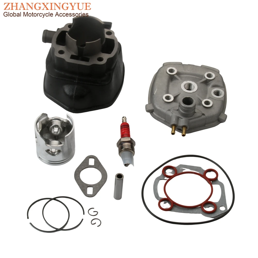 70cc 47mm Big Bore Cylinder Kit & Head For Malaguti F12 Phantom 50 F15 ...