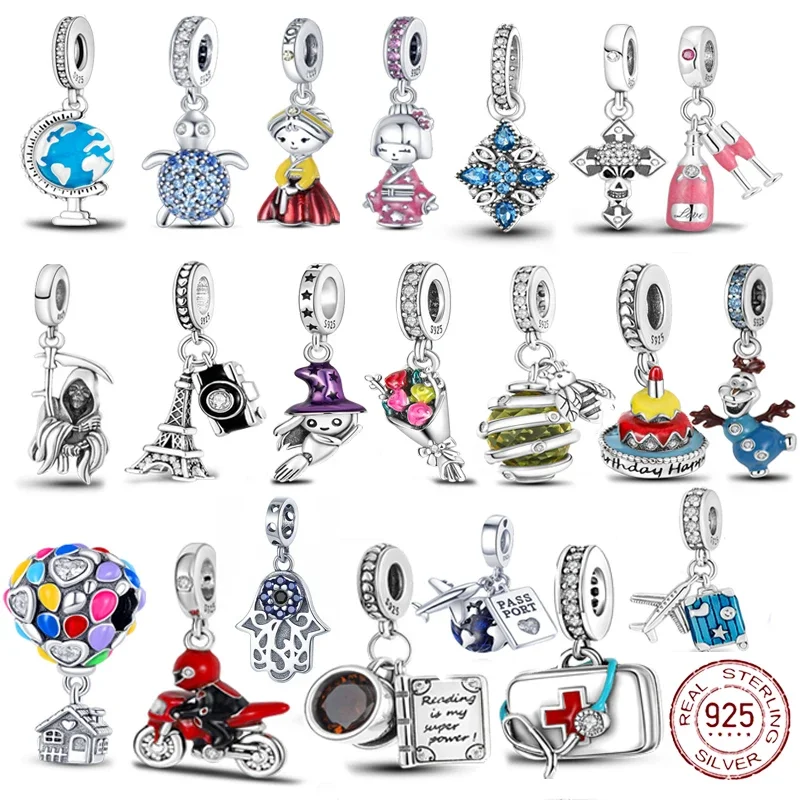 2023-New-925-Sterling-Silver-Round-Charms-Fit-Original-925-Pandora ...