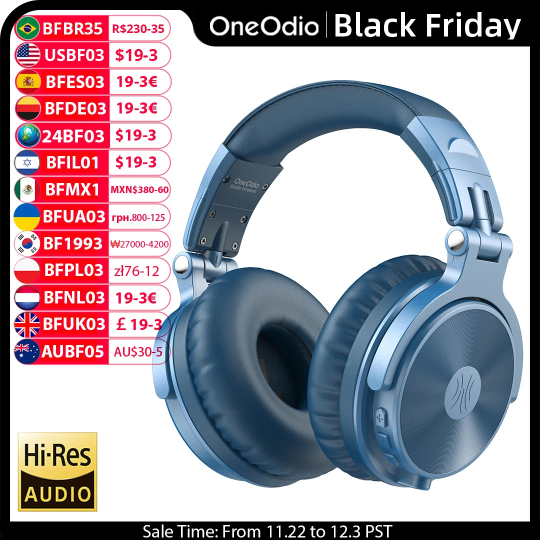 Auscultadores-sem-fios-Oneodio-Pro-C-com-microfone-sobre-a-orelha-udio ...