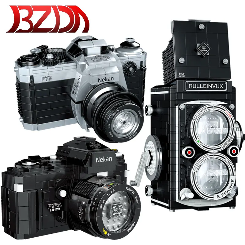 Ideas Cámara blocks construccion Mini bloques Retro Digital Cámara ...