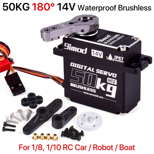 9imod 50KG 60KG 70KG Waterproof Digital Brushless Servo 14V Metal Gear ...