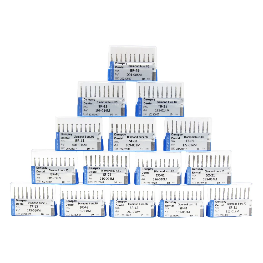 1 Box Denspay Dental Diamond Bur Multiple Model Optional Fit For Dental ...