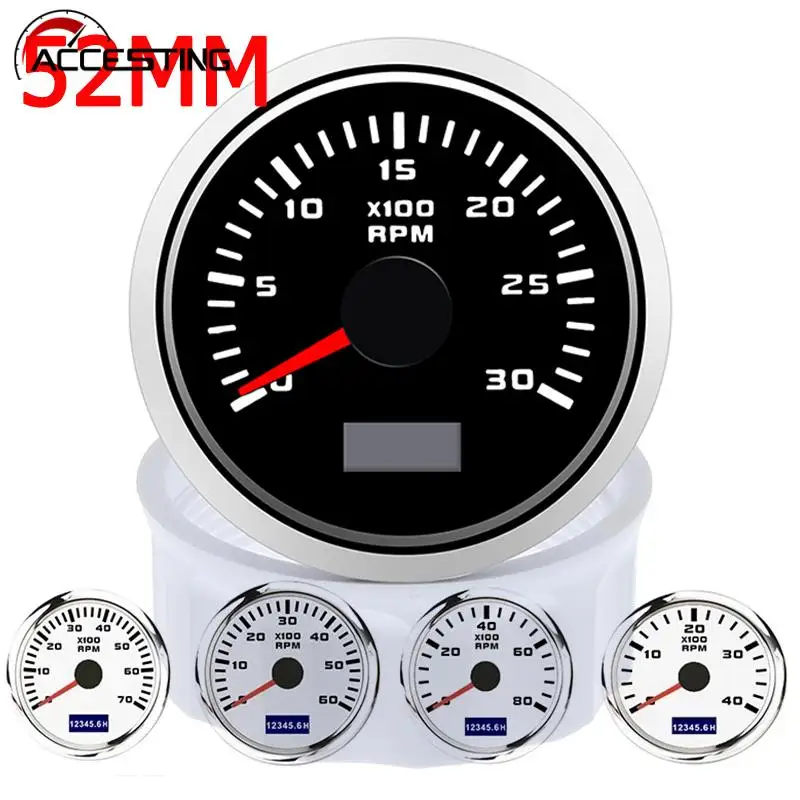 52MM-Diesel-Engine-Tachometer-Sensor-RPM-Gauge-REV-Counter-0-3000RPM ...