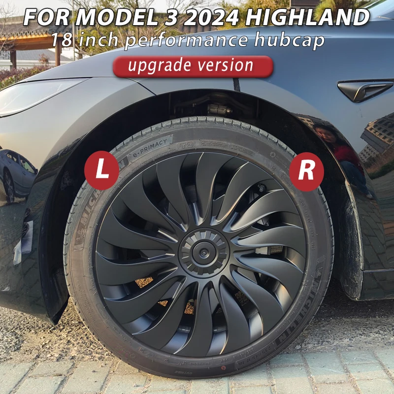 4PCS HubCap 18 Inch for New Tesla Model 3 2024 Highland Performance ...