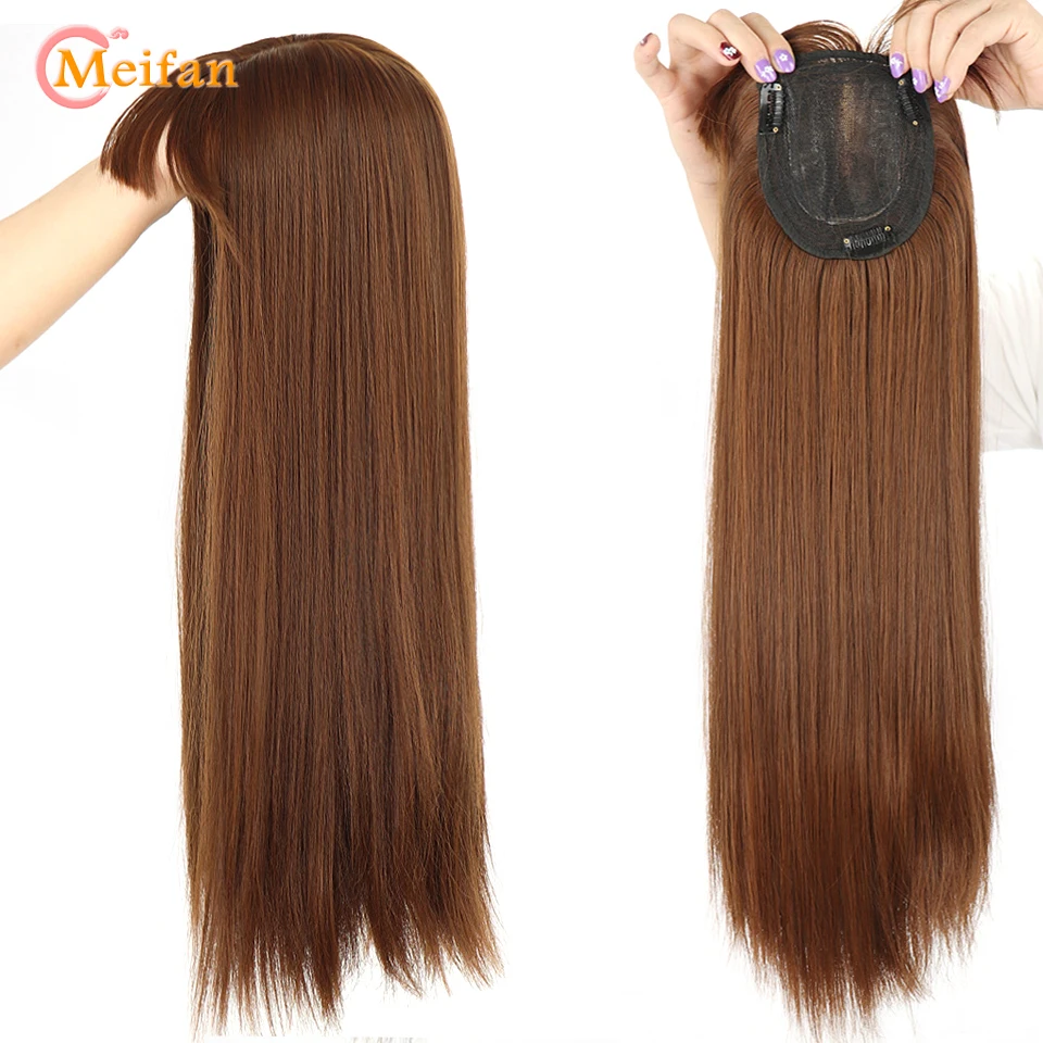 Mèche extensions,postiche synthétique lisse et pelucheux, avec frange ...
