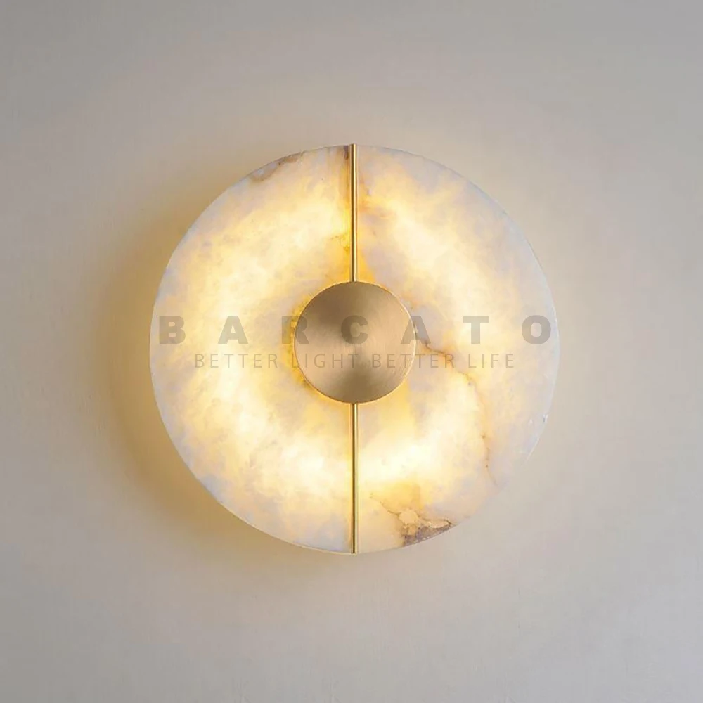 Modern-LED-Marble-Wall-Sconce-Light-Fixture-Brass-Gold-Wall-Light ...