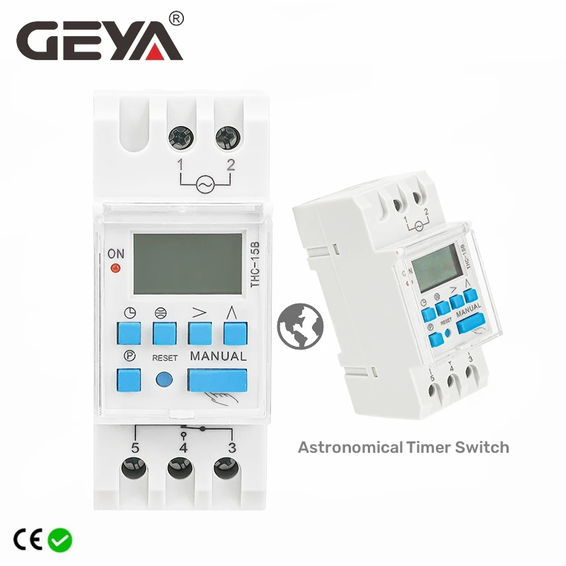 GEYA THC Astronomical Timer Switch LCD Display 16A 20A 30A Timing ...