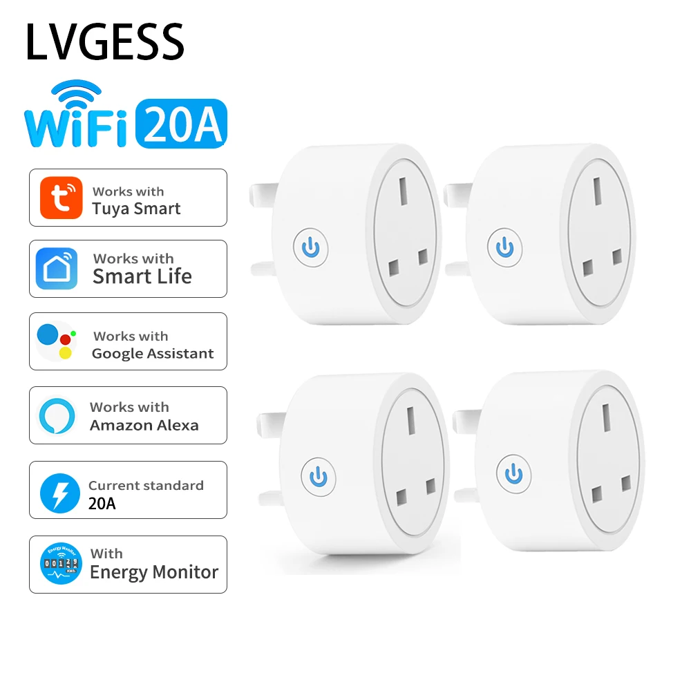 20A-Tuya-Smart-Socket-WiFi-UK-Plug-3pin-Adapter-Home-Alexa-Voice ...