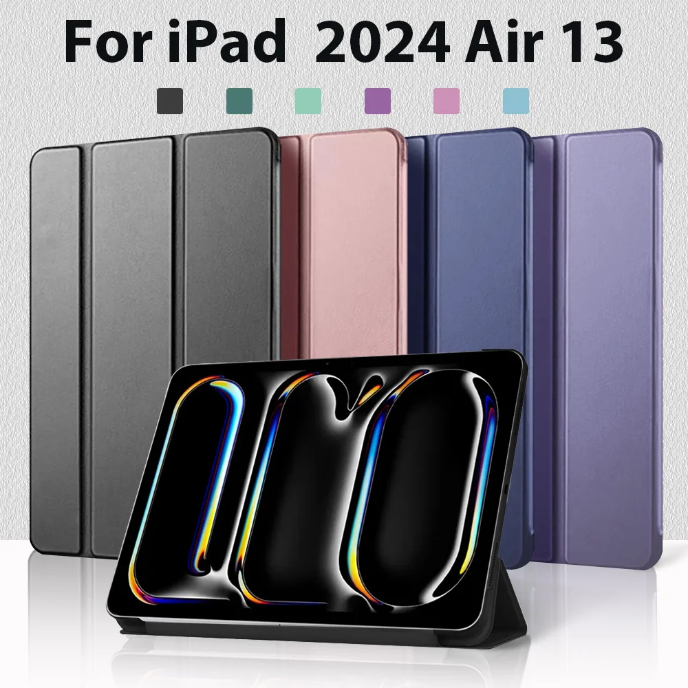 For iPad Air 13 2024 Protective Case 13 Inch Magnetic Folding PU ...