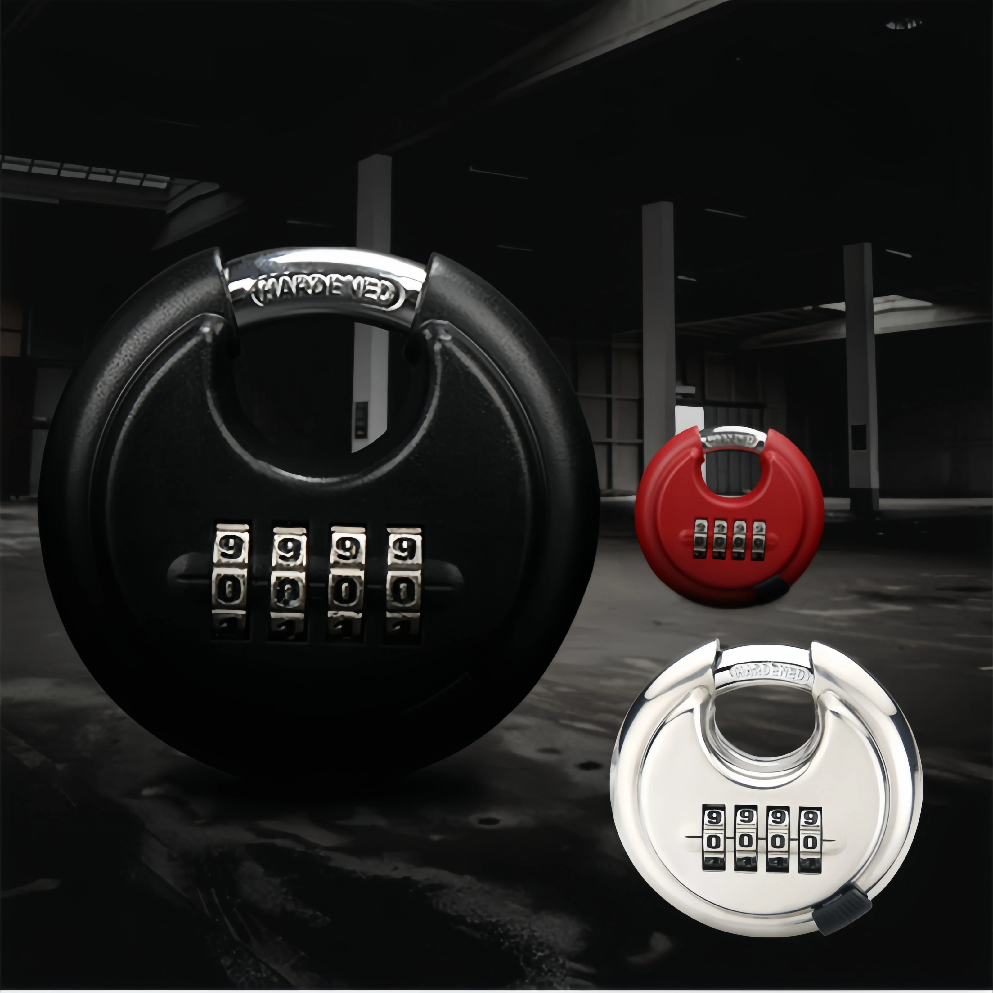 Anti-theft-Four-digit-Combination-Lock-Round-Padlock-Outdoor-Waterproof ...