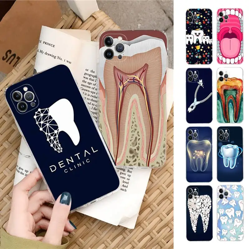 Dentist-Tooth-Pattern-Phone-Case-Silicone-Soft-for-iphone-14-13-12-11 ...