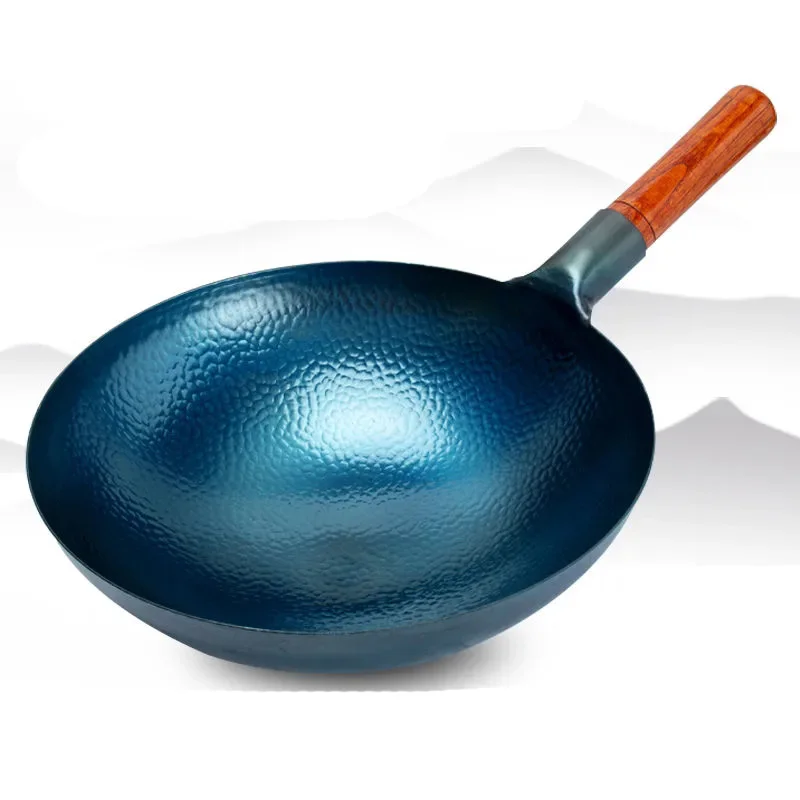 Traditional-Handmade-Iron-Wok-Real-Hammer-Wok-Traditional-Carbon-Steel ...