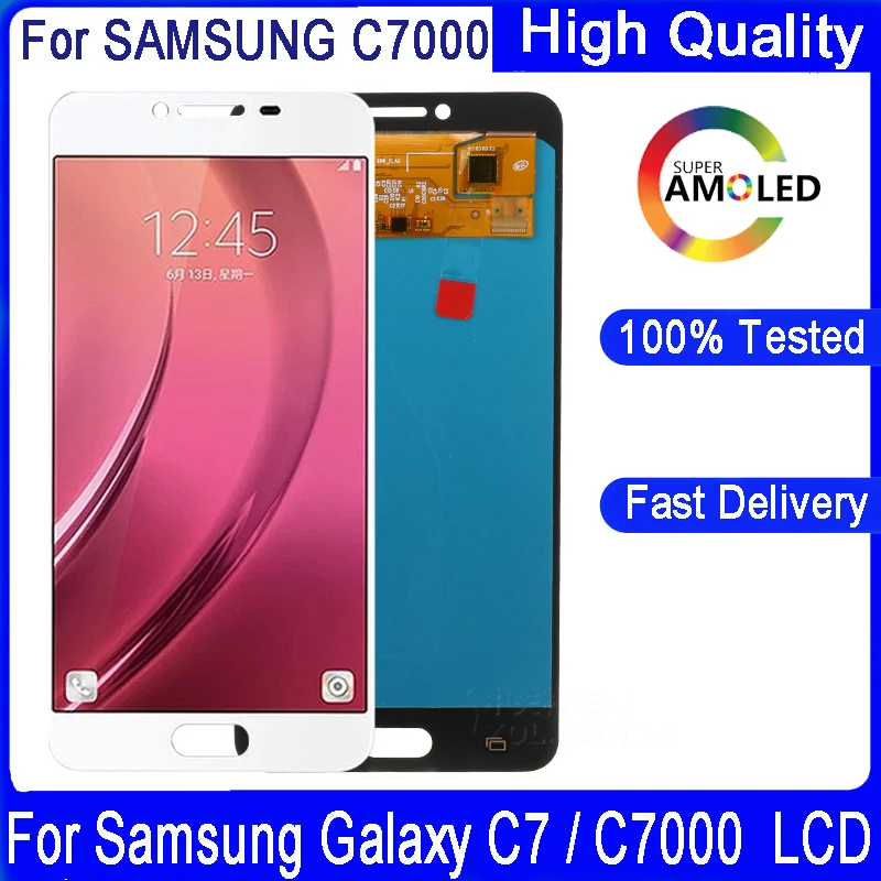 For Samsung Galaxy C7 C7000 SM-C7000 LCD Super AMOLED LCD Display Touch ...