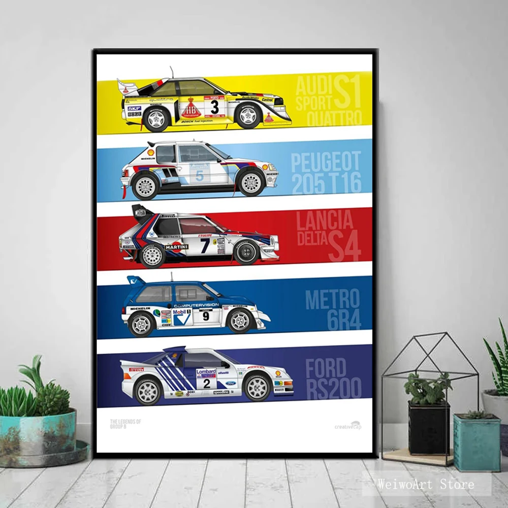Group-B-Monsters-of-Rallying-Poster-Race-Car-Canvas-Prints-Motorsport ...