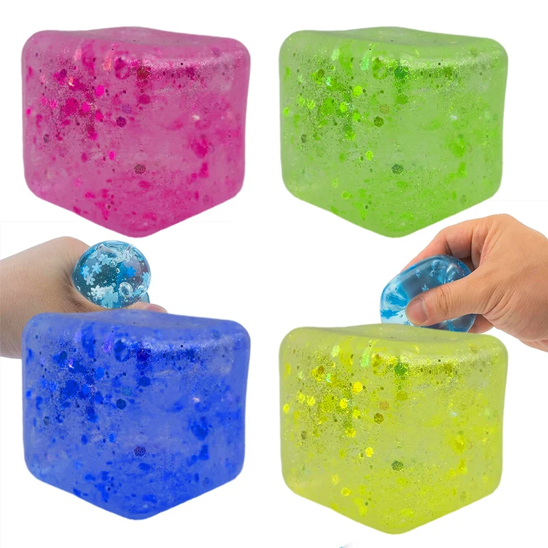 Large-Ice-Cube-Fidget-Ball-Stress-Toys-Cube-Square-Shape-Cube-Squishy ...