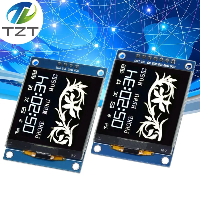 NEW-1-5-Inch-1-5-128x128-OLED-Shield-Screen-Module-White-Yellow-For ...