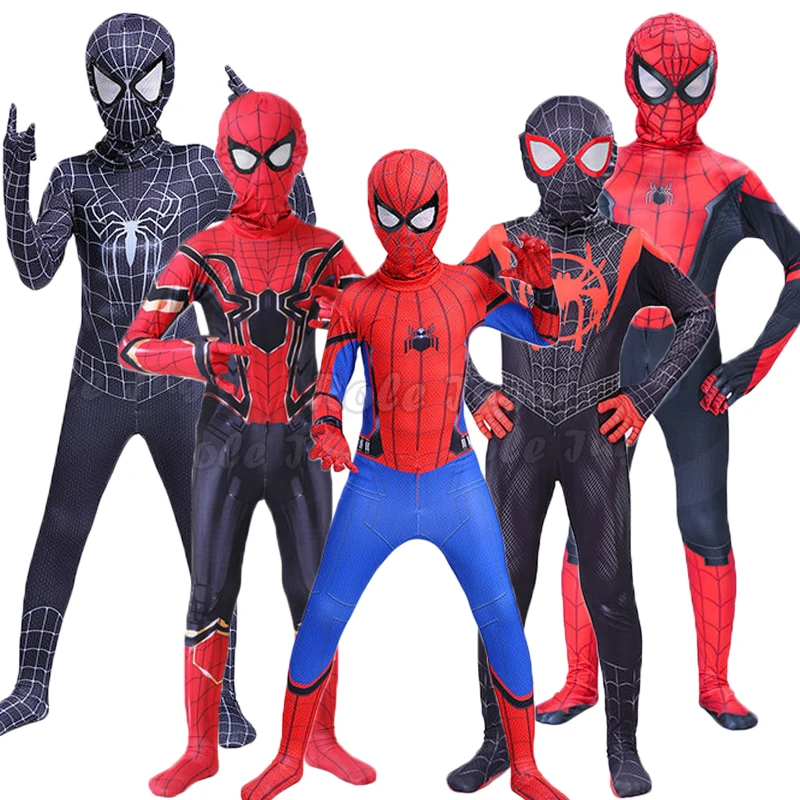 Kids-Halloween-Spiderboy-Man-Costume-Compatible-Superhero-Spiderman ...