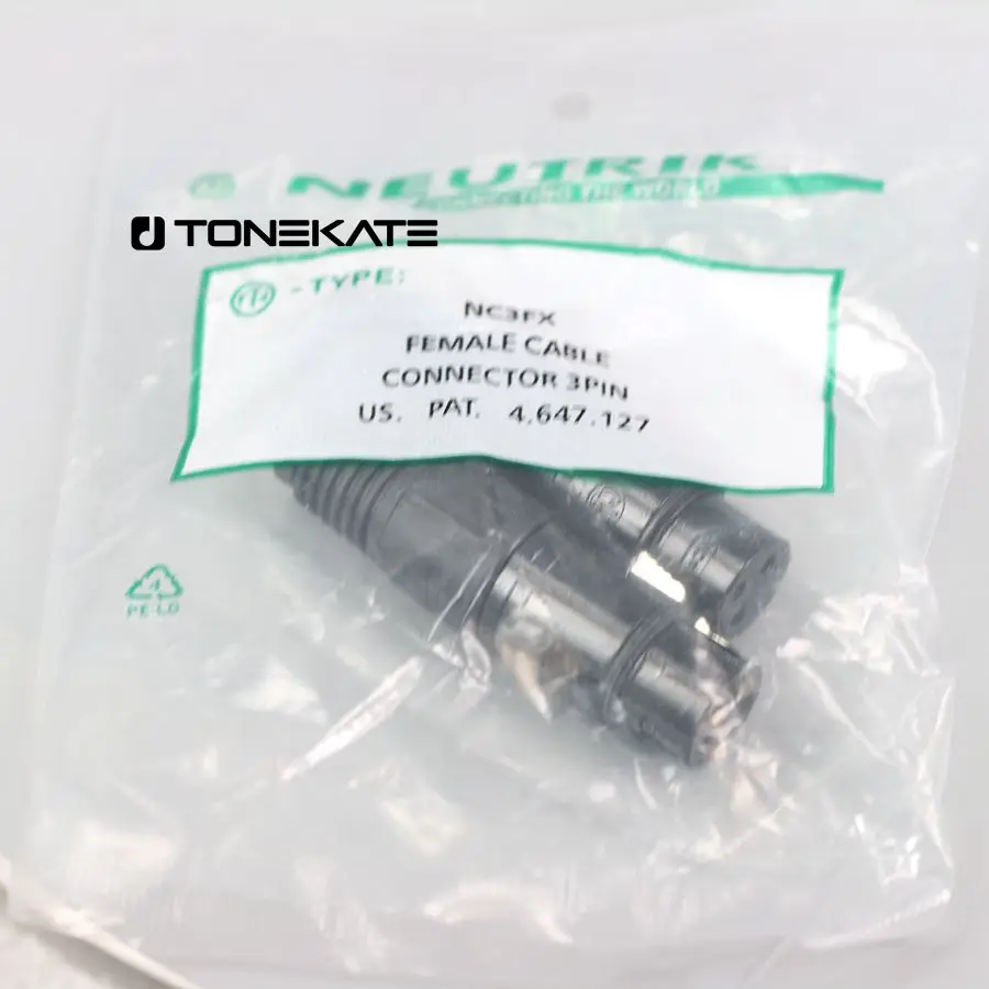 40PCS/lot FOR NEUTRIK connector 10PCS NC3MX & 10PCS NC3FX Male et femelle Un ensemble 3 Broches ...