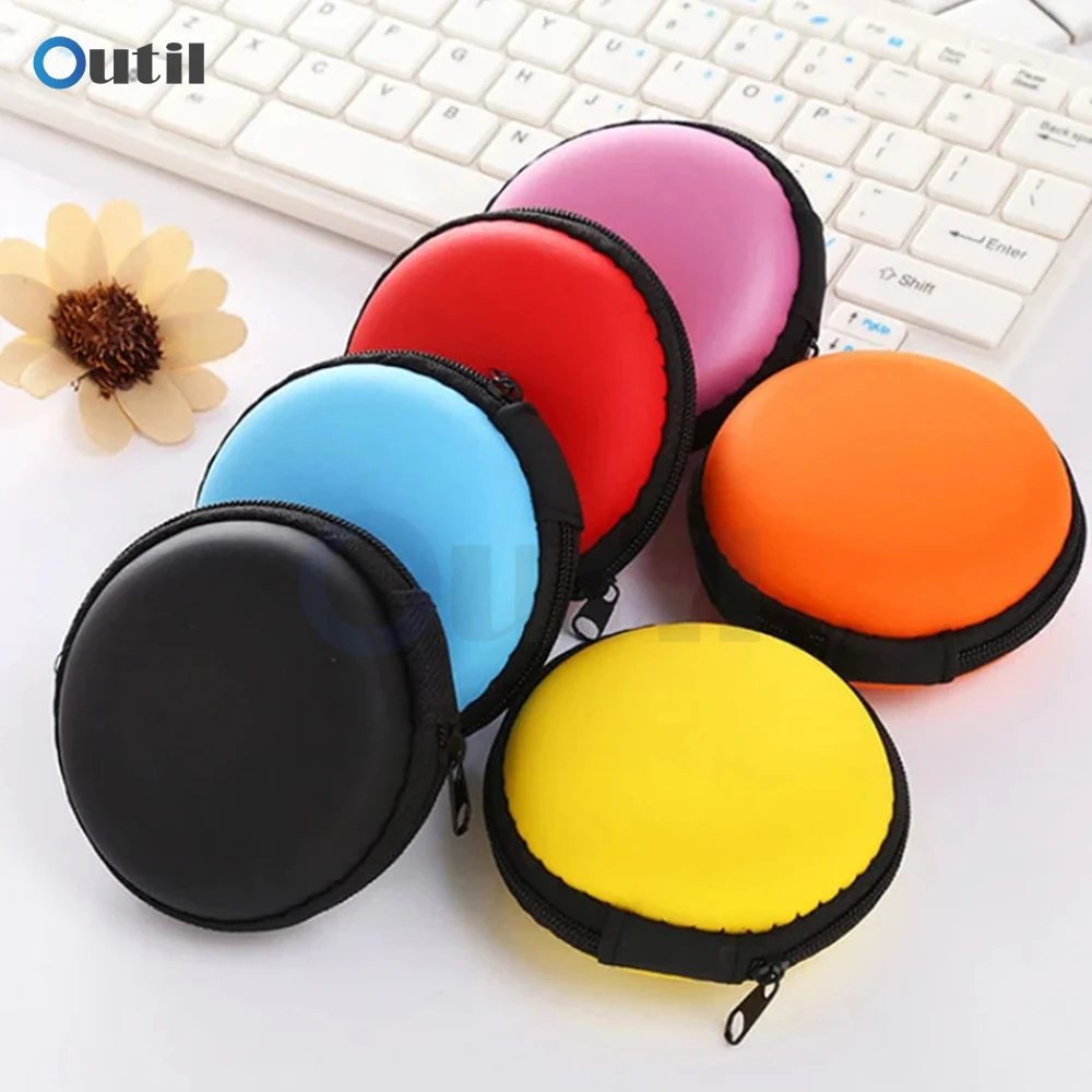 Portable Mini Storage Bag Zipper Headphones Box In-ear Earphone Cases ...