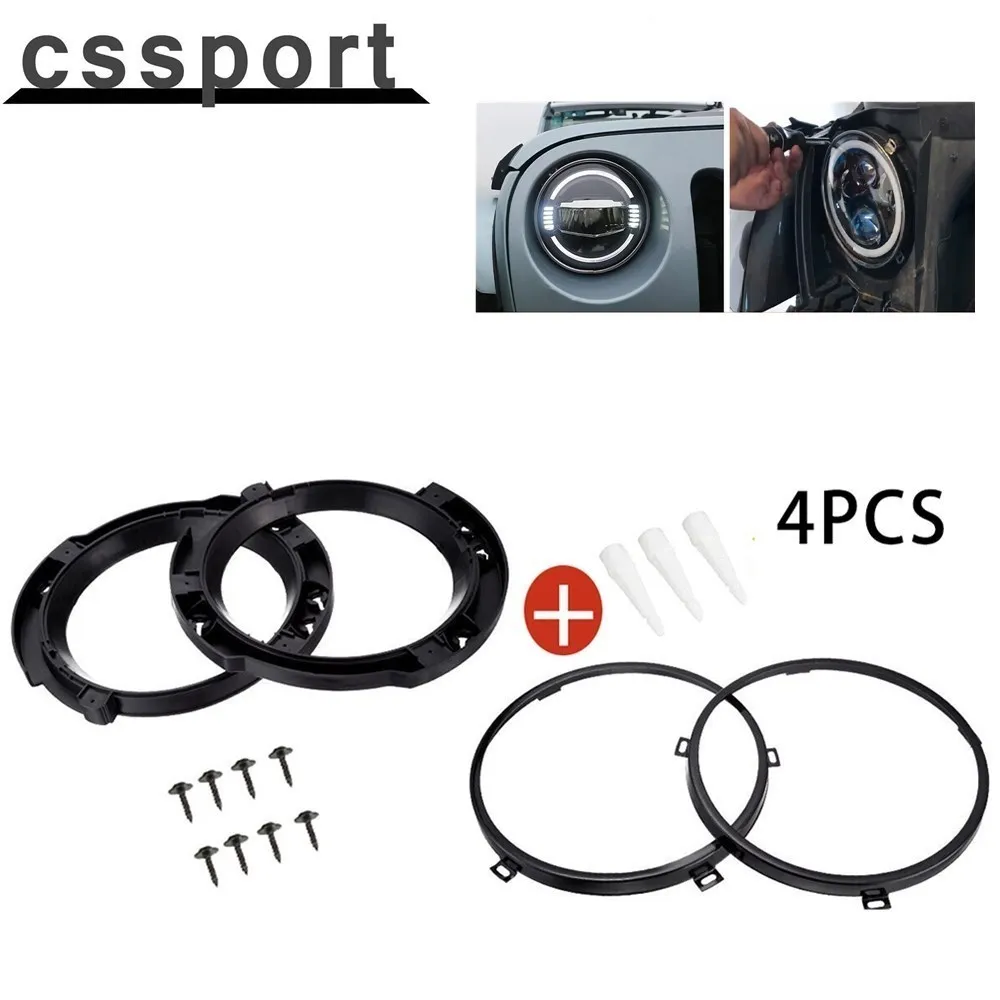 7-Inch-Round-Headlight-Mounting-Retaining-Bracket-Ring-For-Jeep ...