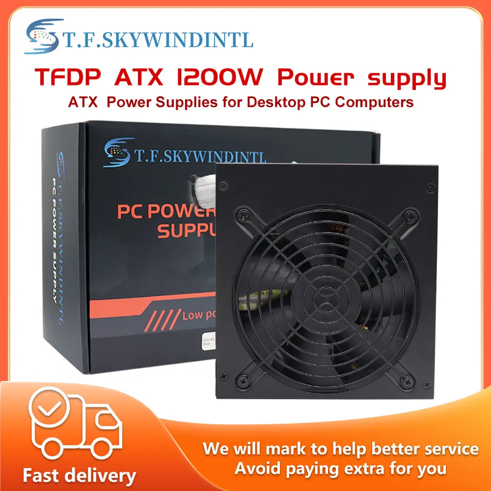 110v-220v-Gaming-PC-Power-Supply-Rated-1200W-Mining-PSU-24PIN-ATX-for ...