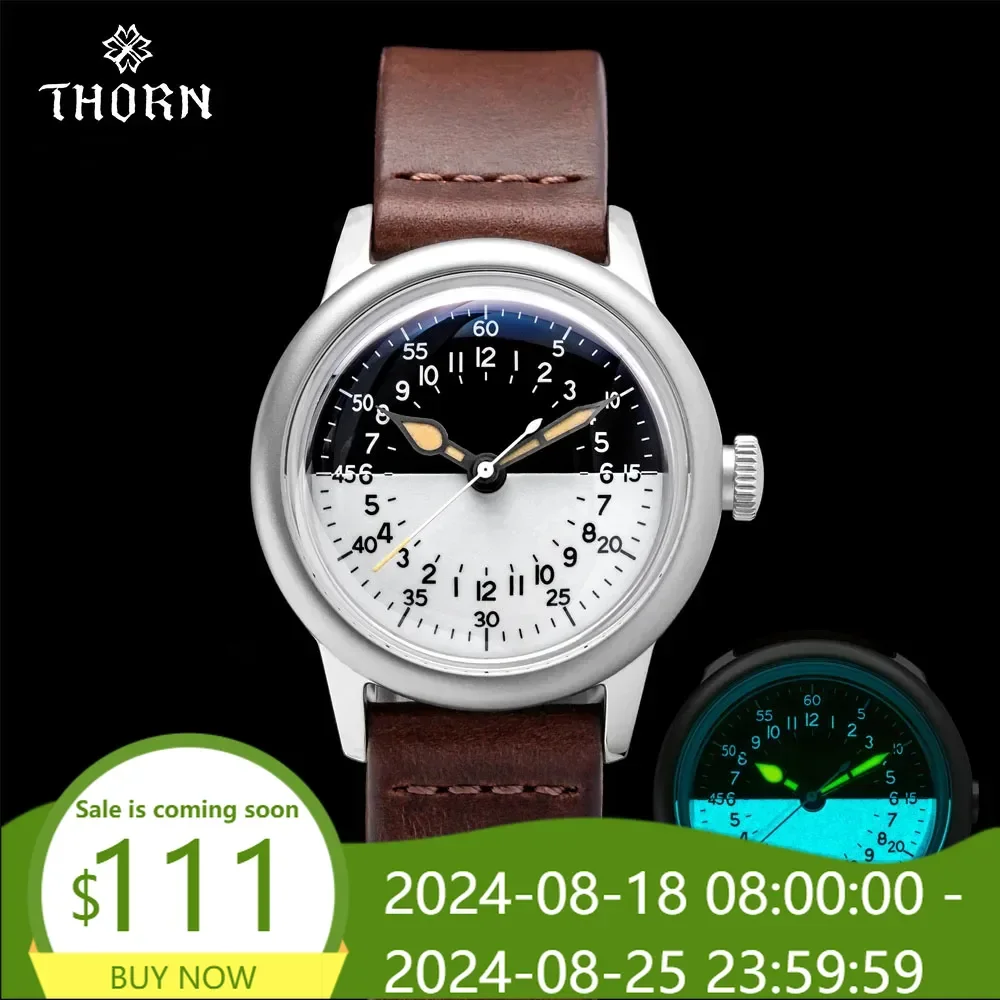 THORN-Watch-For-Men-36mm-Diameter-Ship-Watch-24-Hours-Disk-World-War-II ...
