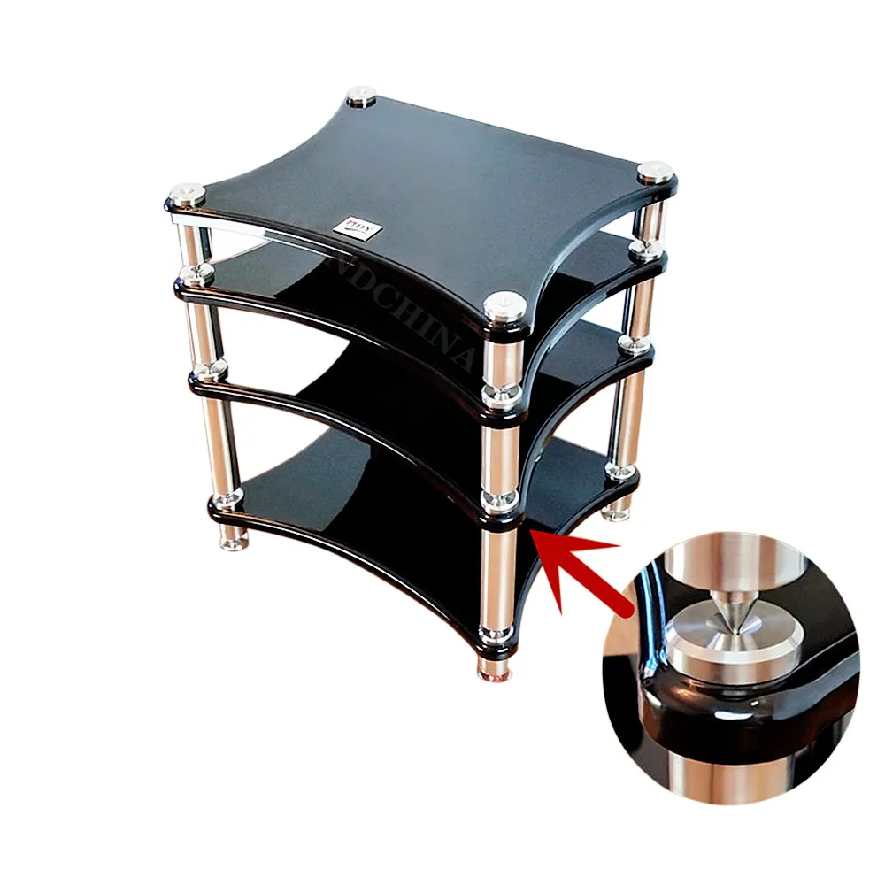 DY-03 Audio Table Stainless Steel Solid Wood Frame For Audio Amplifier ...