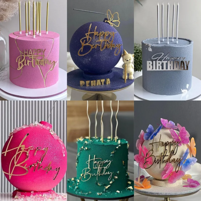 22-Styles-Happy-Birthday-Side-Cake-Toppers-Original-Gold-Birthday-Cake-Topper-for-Baby-Birthday ...