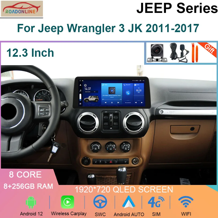 8-256GB-Android-12-Car-Intelligent-System-For-Jeep-Wrangler-3-JK-2011 ...