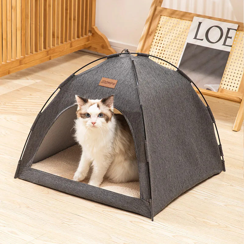 New-Portable-Cat-Tent-House-Removable-Washable-Cat-Bed-Pet-Cat-Dog-Deep ...